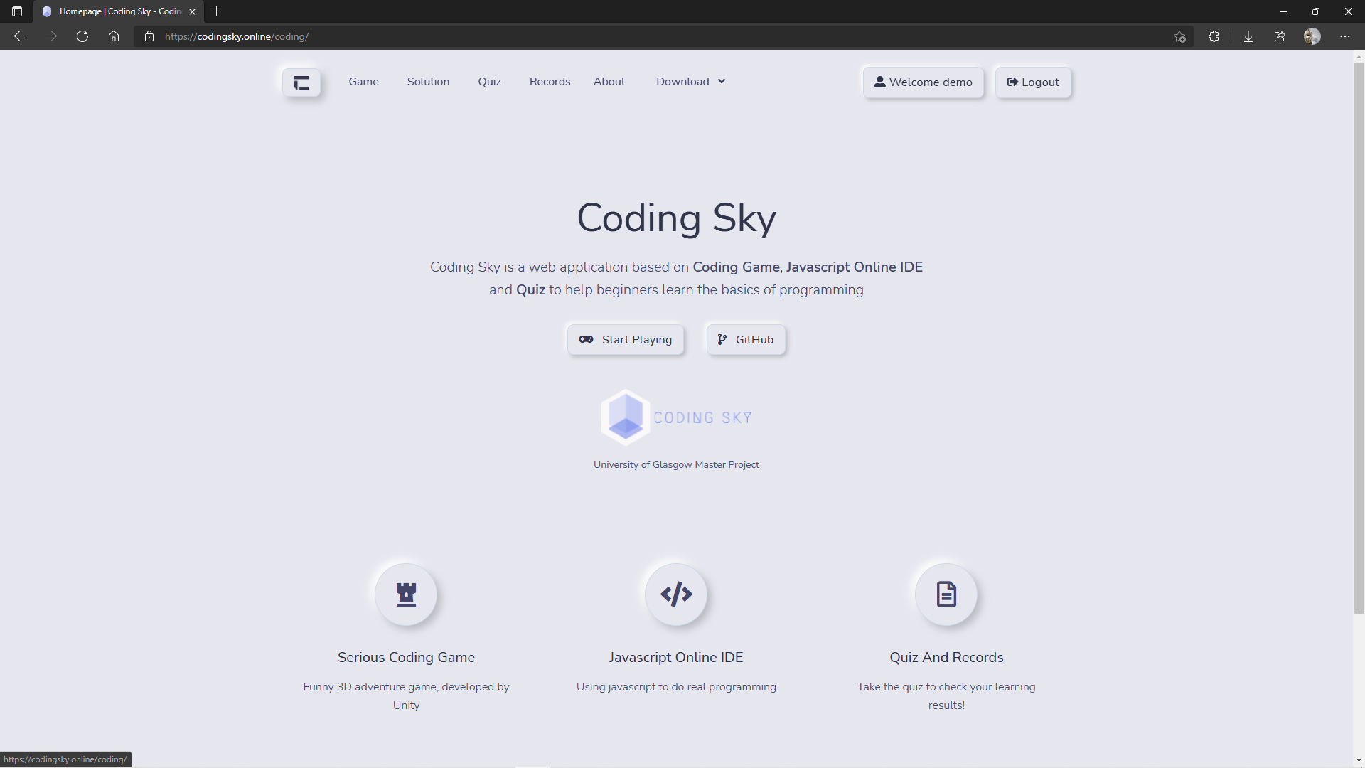 Coding Sky Web App | Kai Sun