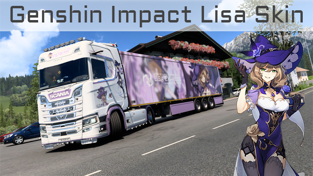 ETS2 Mod: Genshin Impact Lisa Skin for Scania S | Kai Sun